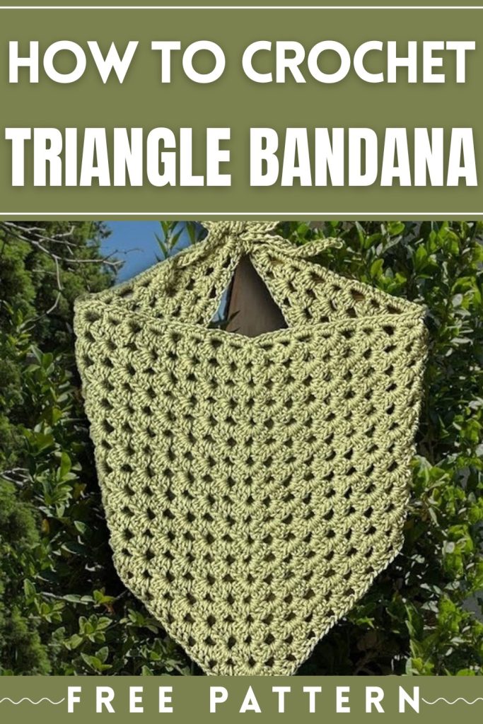 Crochet Granny Square Triangle Bandana Pattern - The Cochetry