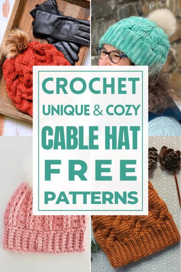 Crochet Cable Hat Patterns For Beginners - The Cochetry