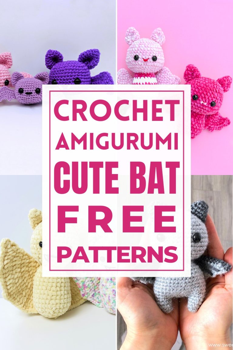 Cute Crochet Bat Amigurumi Patterns In Different Solid Colors - The ...