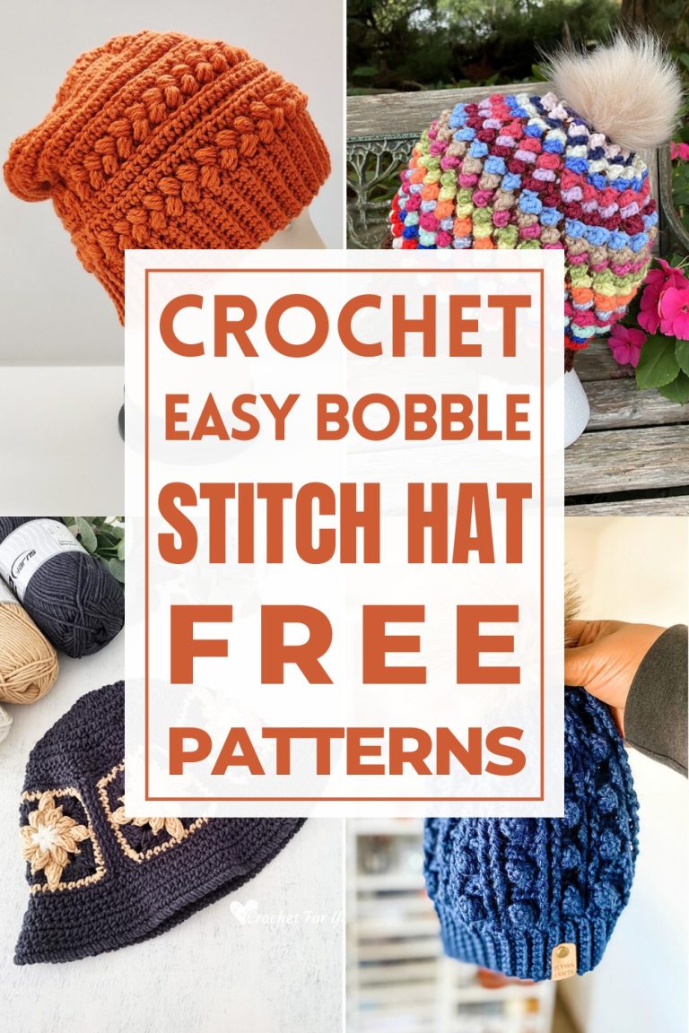 Easy To Make Crochet Bobble Stitch Hat Patterns - The Cochetry