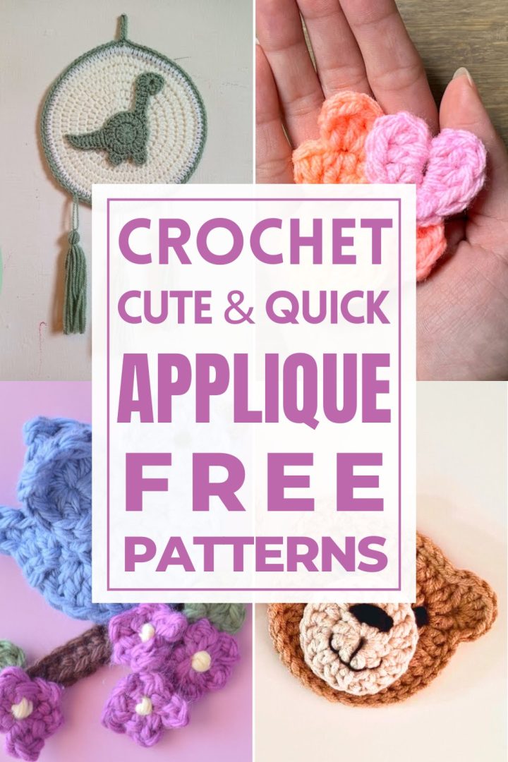 Crochet Quick Applique Patterns For Cute Embellishments - The Cochetry