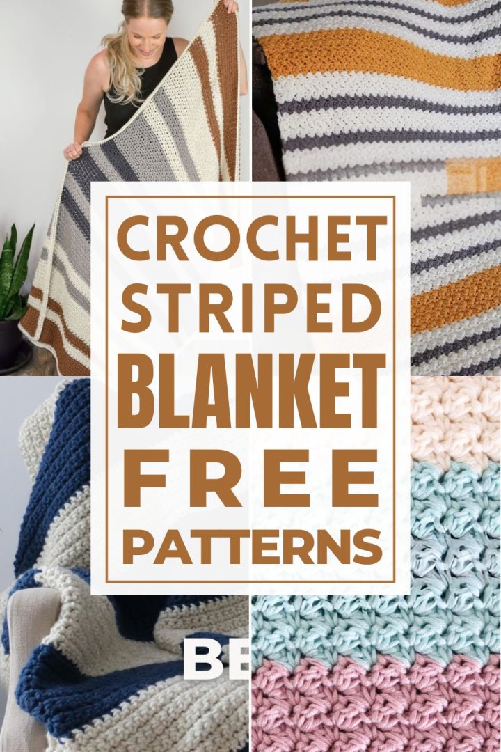 Crochet Striped Blanket Patterns Featuring Modern Designs - The Cochetry
