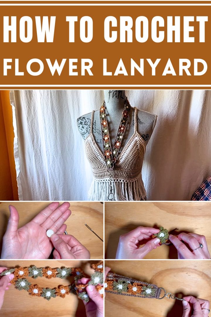 Boho Crochet Flower Lanyard Pattern for Spring Vibes - The Cochetry