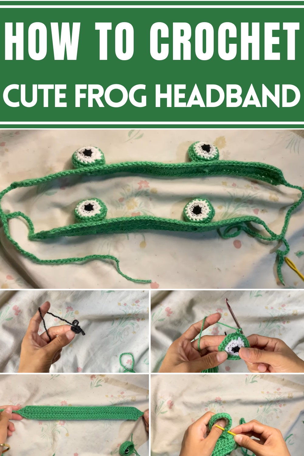 Cute and Trendy Crochet Frog Headband Pattern for Everyday Fun - The ...