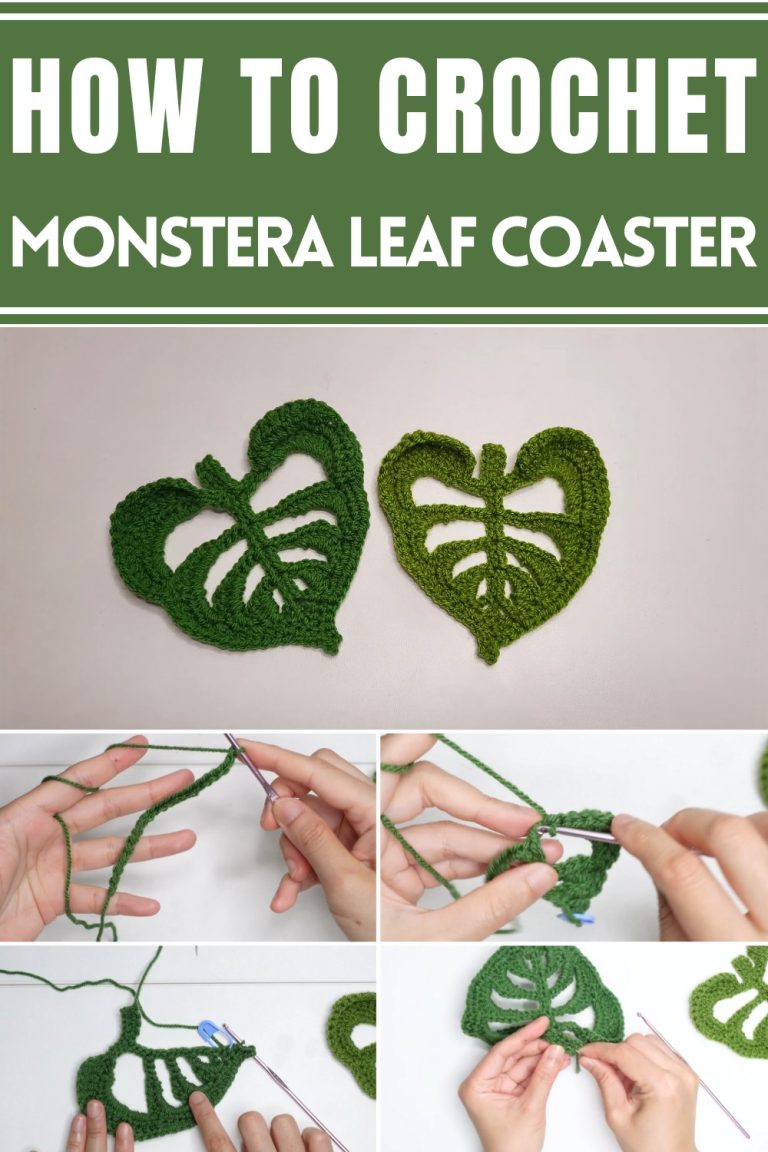 FREE Crochet Monstera Leaf Coaster Pattern – Tropical Elegance Made ...