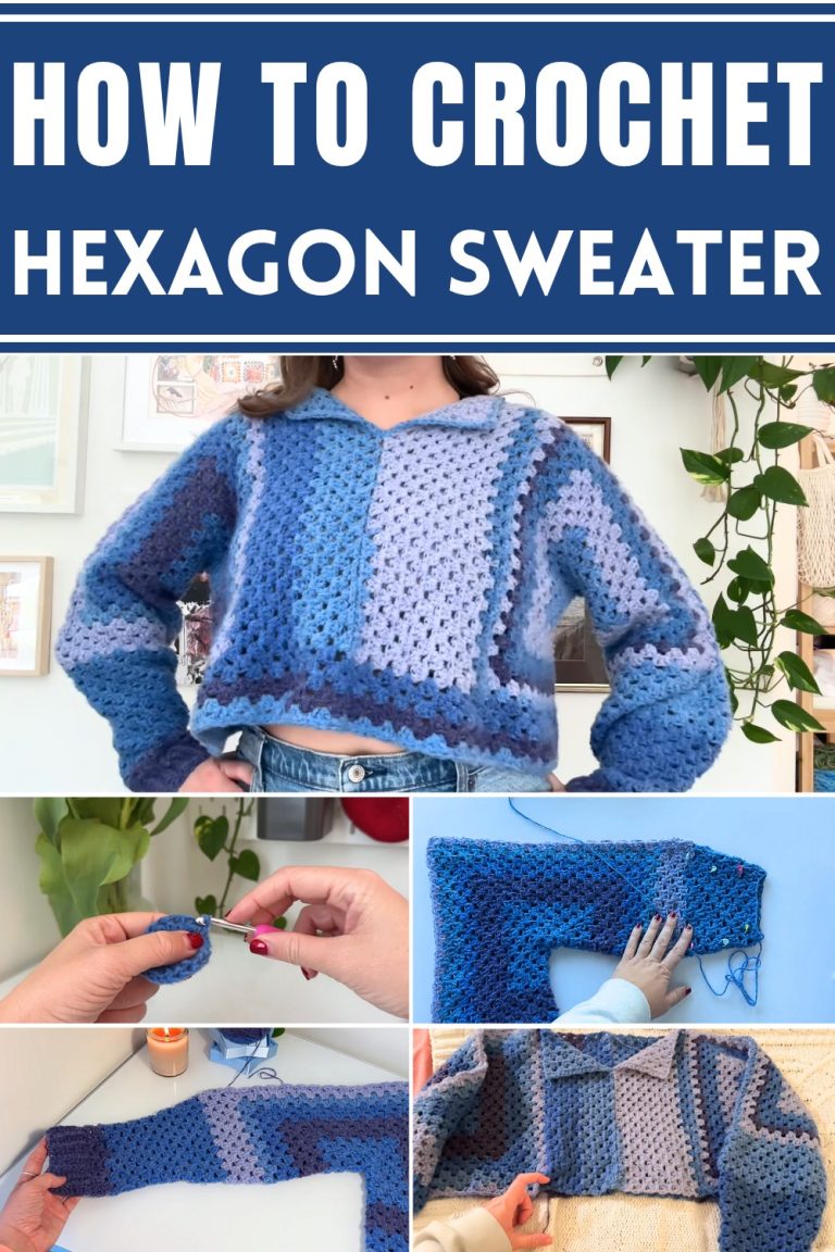 Comfy Crochet Hexagon Sweater Pattern for Cozy Holiday Nights - The ...
