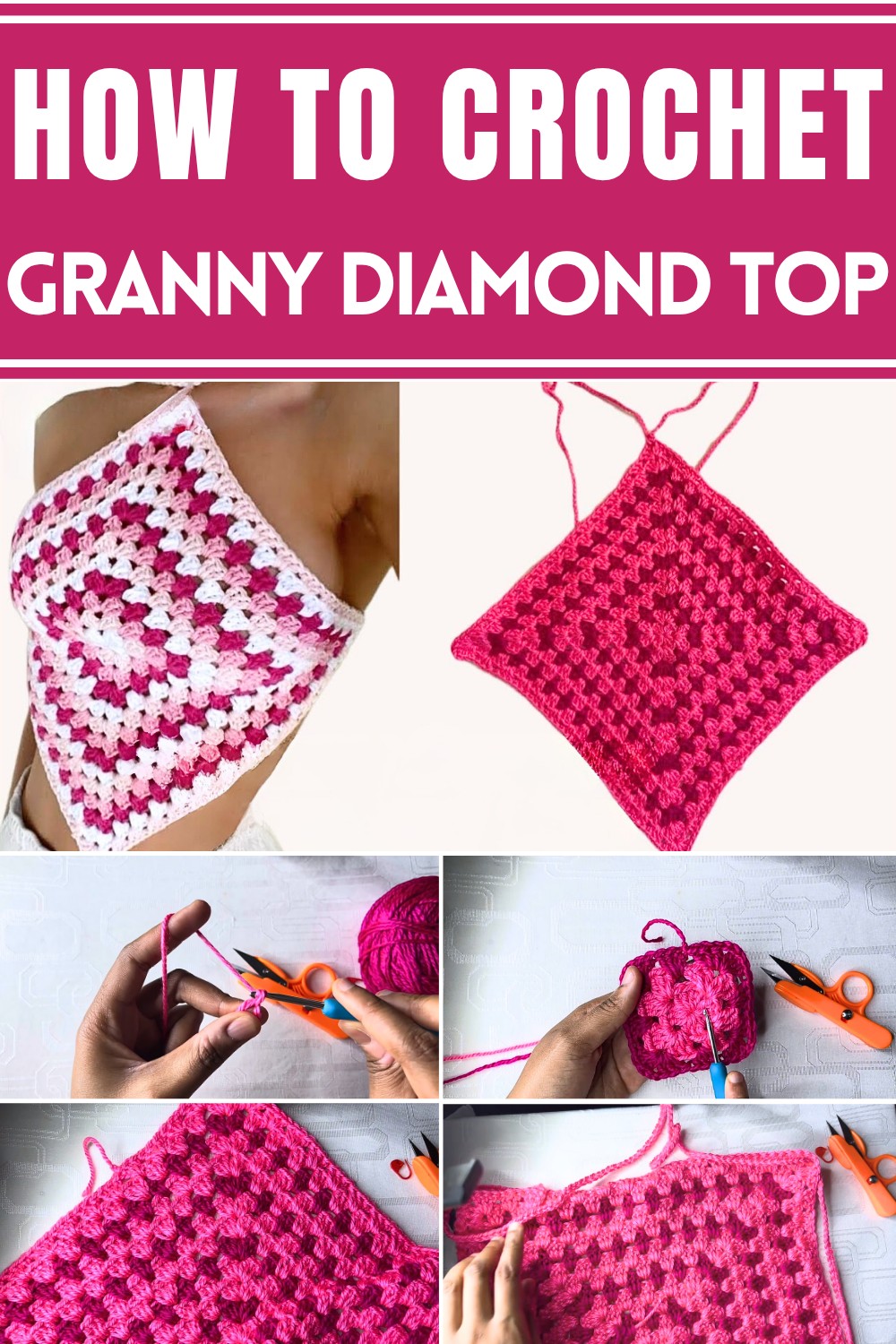 Sophisticated Crochet Granny Diamond Top with Versatile Style - The ...